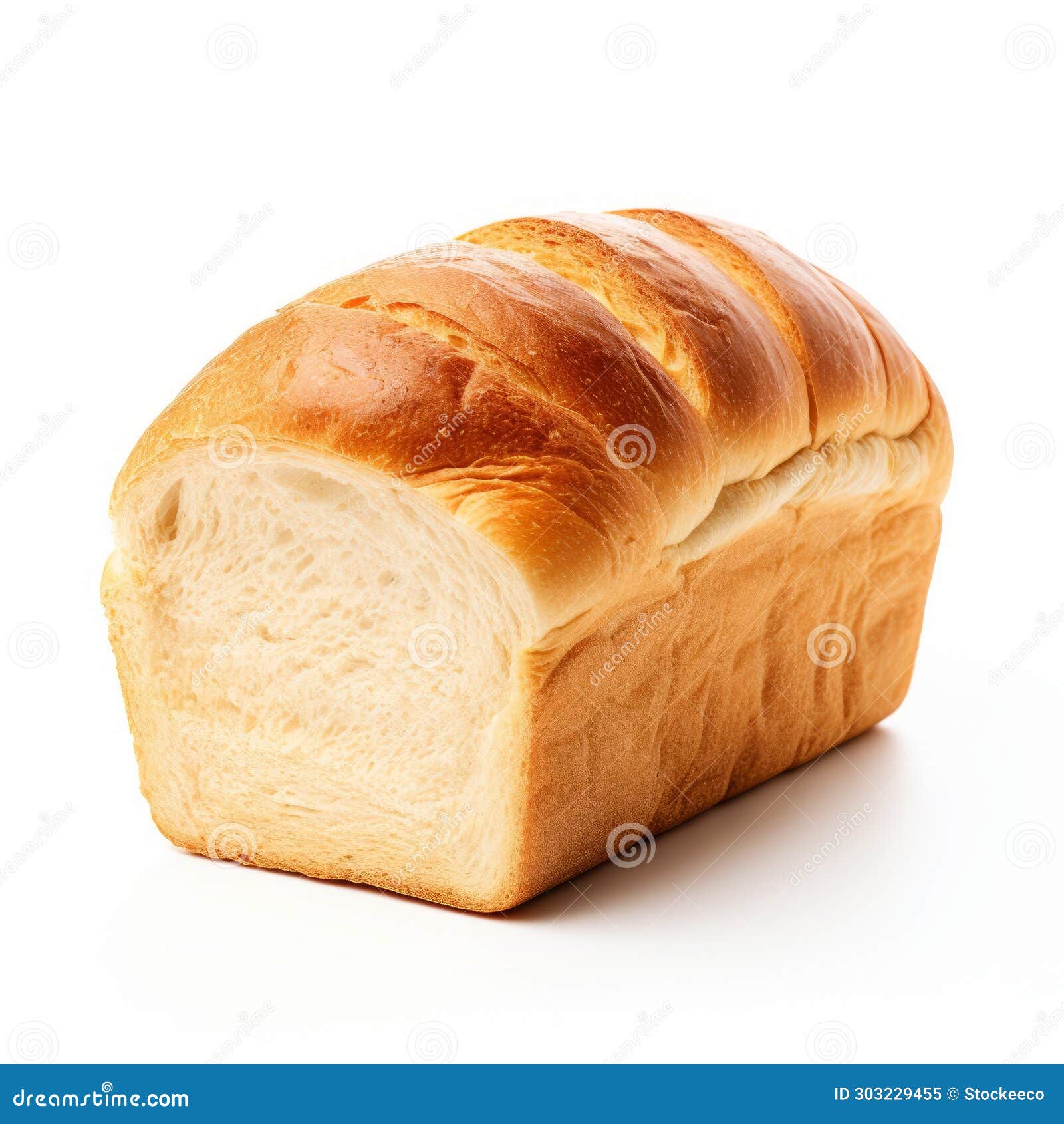 Grandparentcore-inspired White Bread on White Background Stock ...