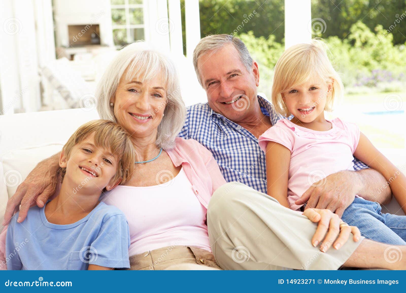 Grandparents with Grandchildren Relaxing Together Stock Image - Image ... Grandparents with Grandchildren Relaxing Together Stock Image - Image ...