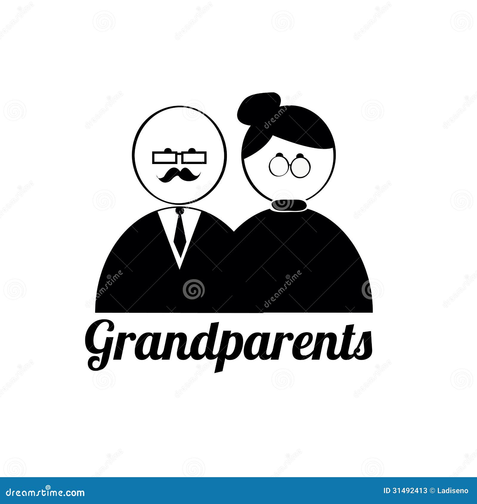 Grandparents Icons Cartoon Vector | CartoonDealer.com #31492413
