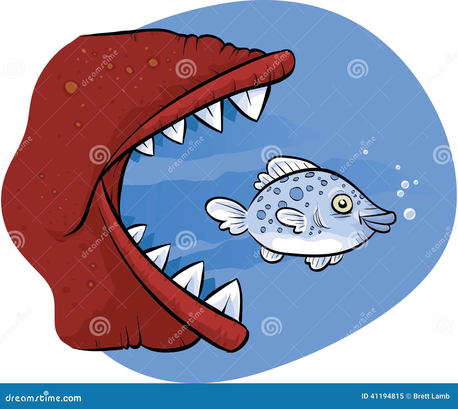 Grands Poissons Mangeant De Petits Poissons Illustration Stock ...