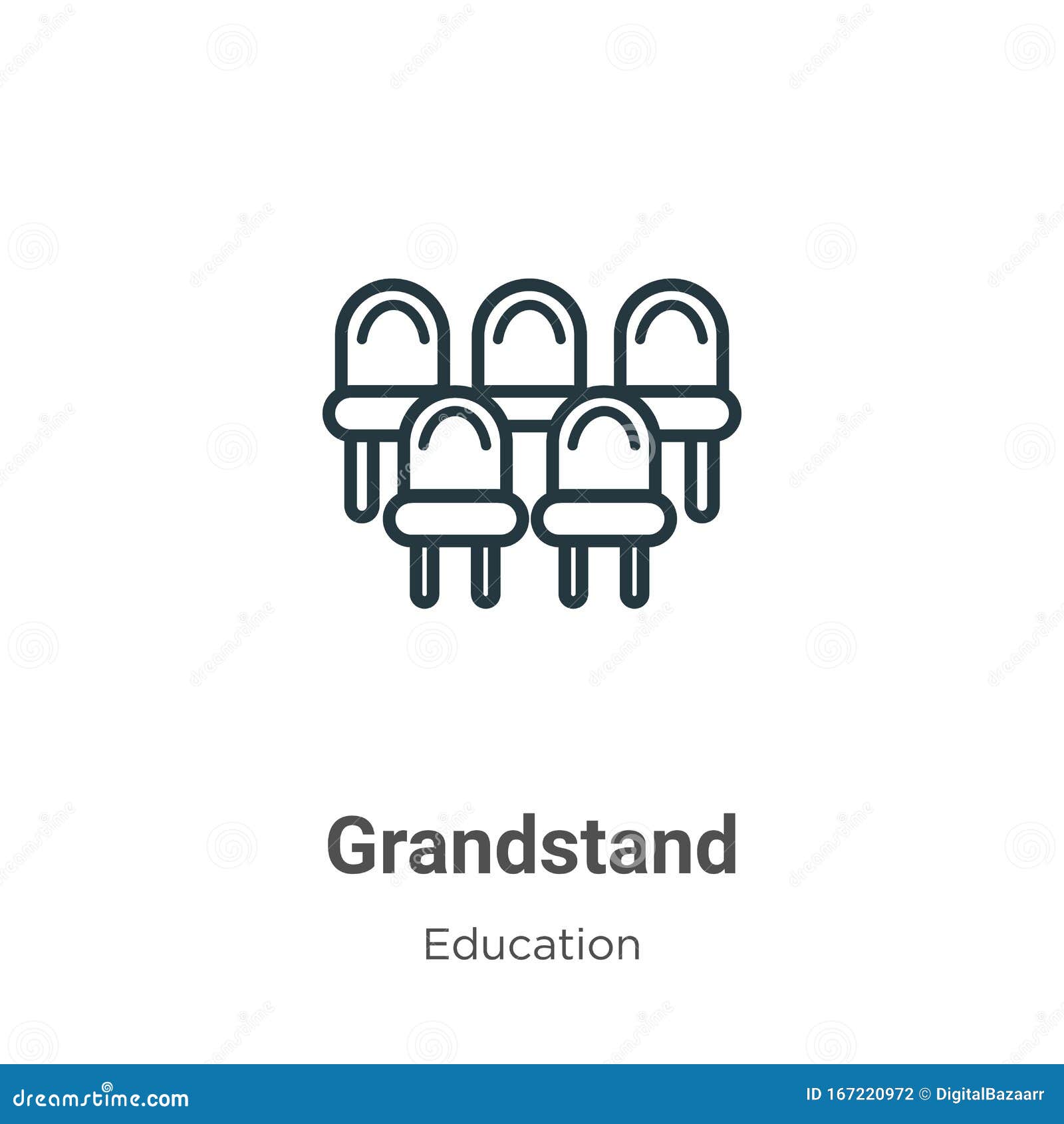 Grandstand Icon Vector Isolated On White Background, Grandstand Sign ...