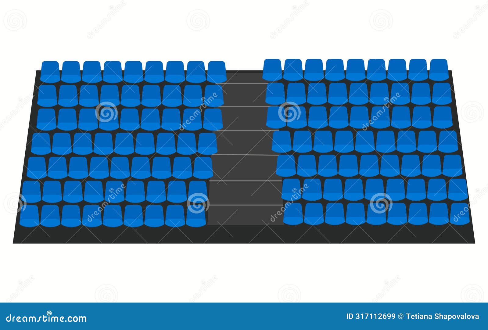 Grandstand Vector Icon In 6 Different Modern Styles. Black, Two Colored ...