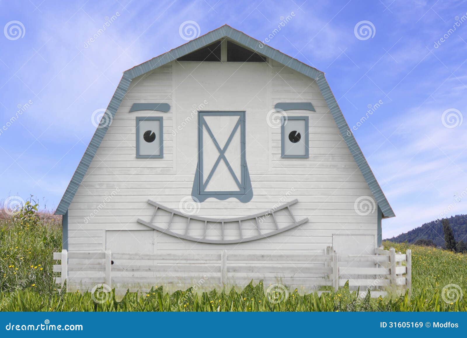 Granero animado sonriente imagen de archivo. Imagen de animado - 31605169