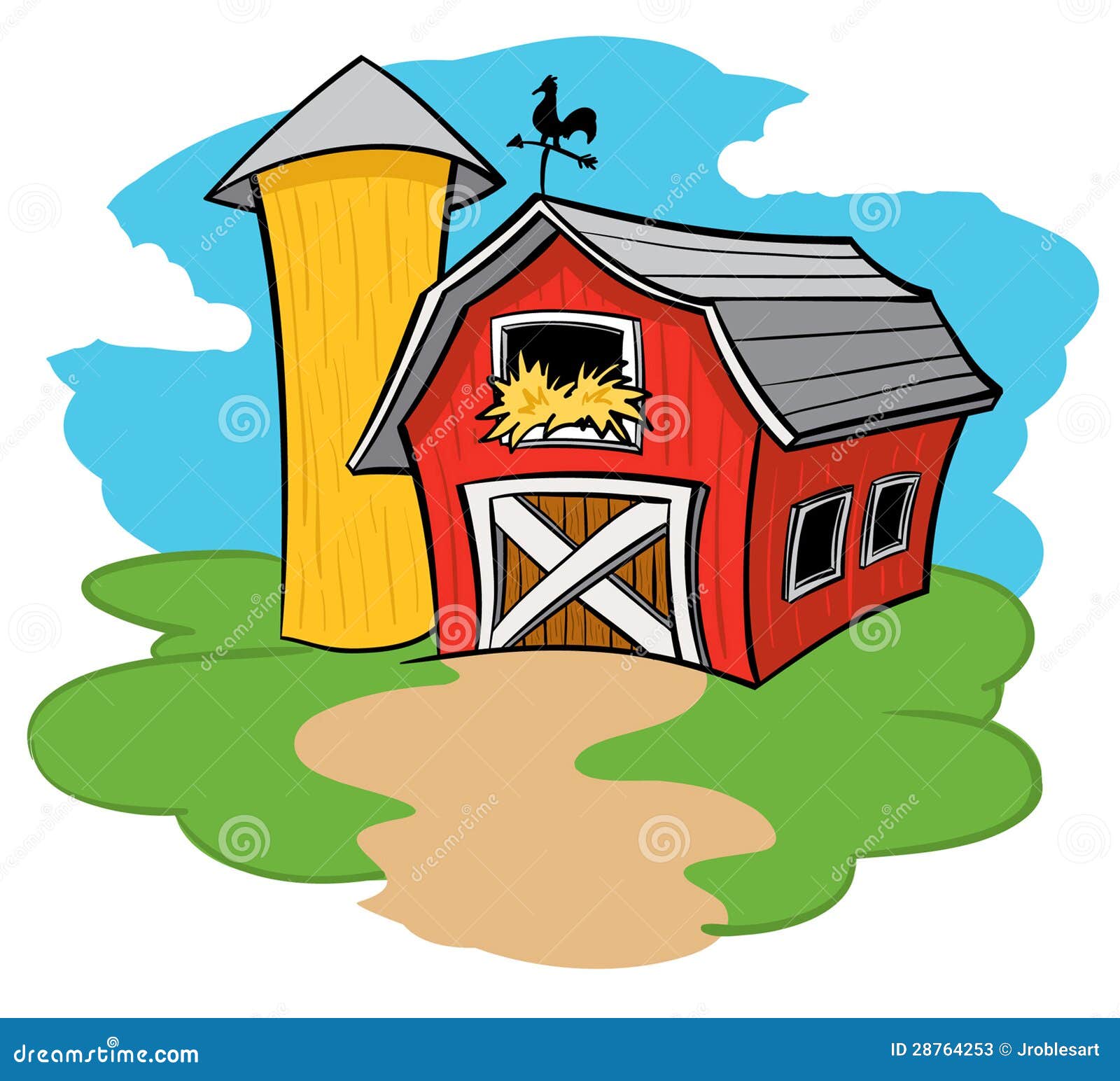 Granero de la granja ilustración del vector. Ilustración de ilustración ...