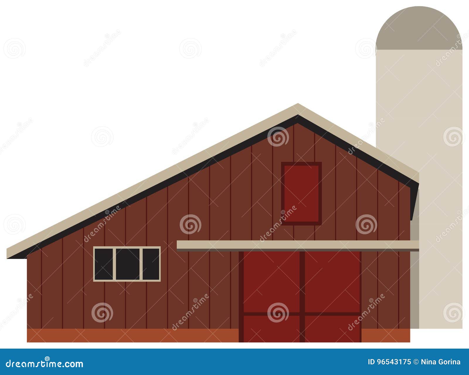 Grange pour une ferme illustration de vecteur. Illustration du ...