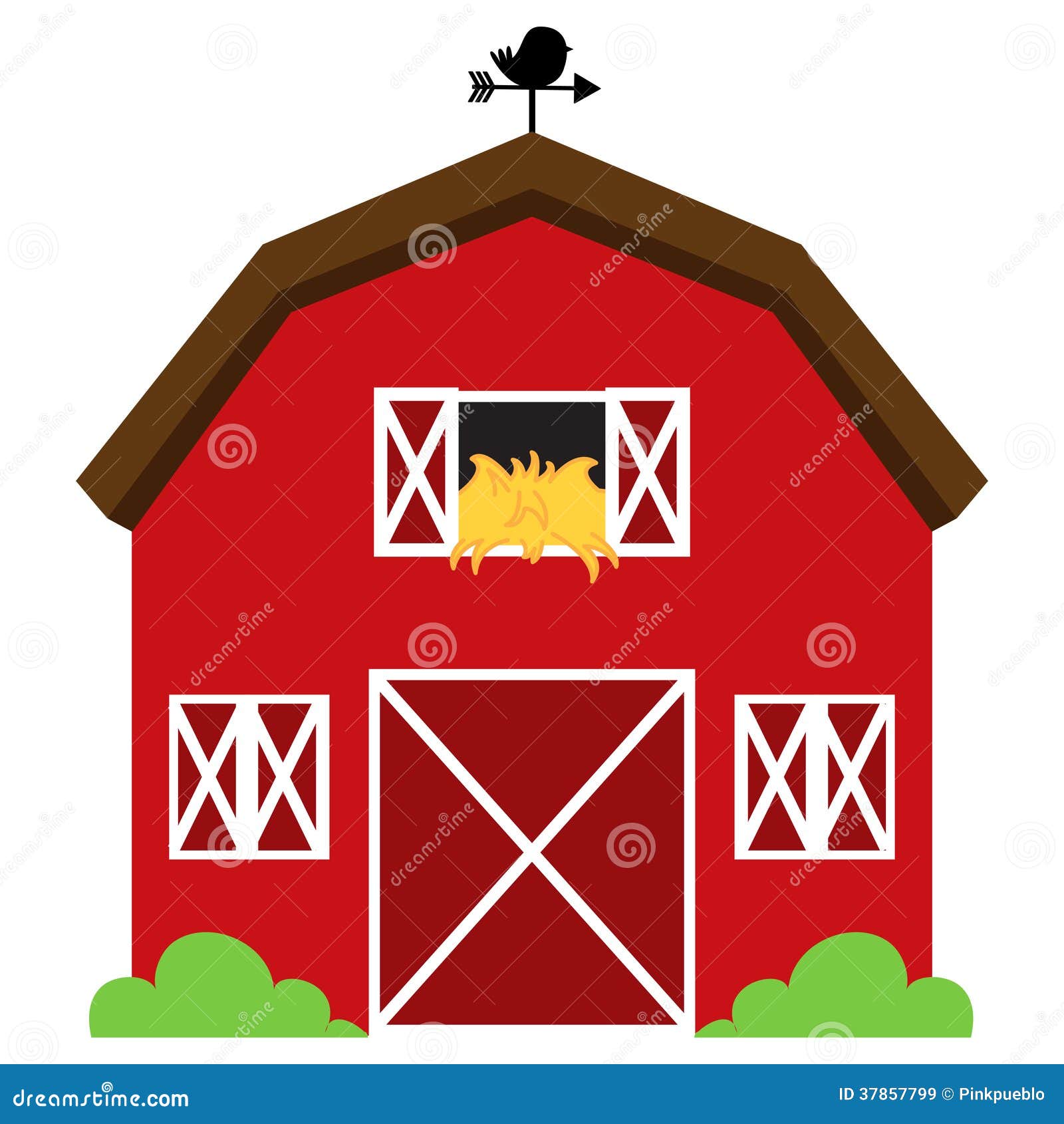 Grange Rouge Mignonne De Vecteur Illustration de Vecteur - Illustration ...