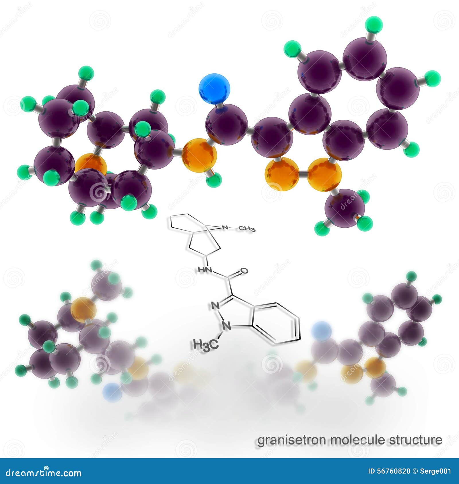 Granisetron Molecule Structure Stock Illustration - Illustration of ...
