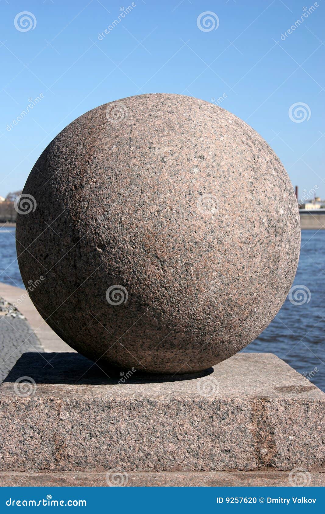 Granite ball stock photo. Image of urban, water, decoration - 9257620