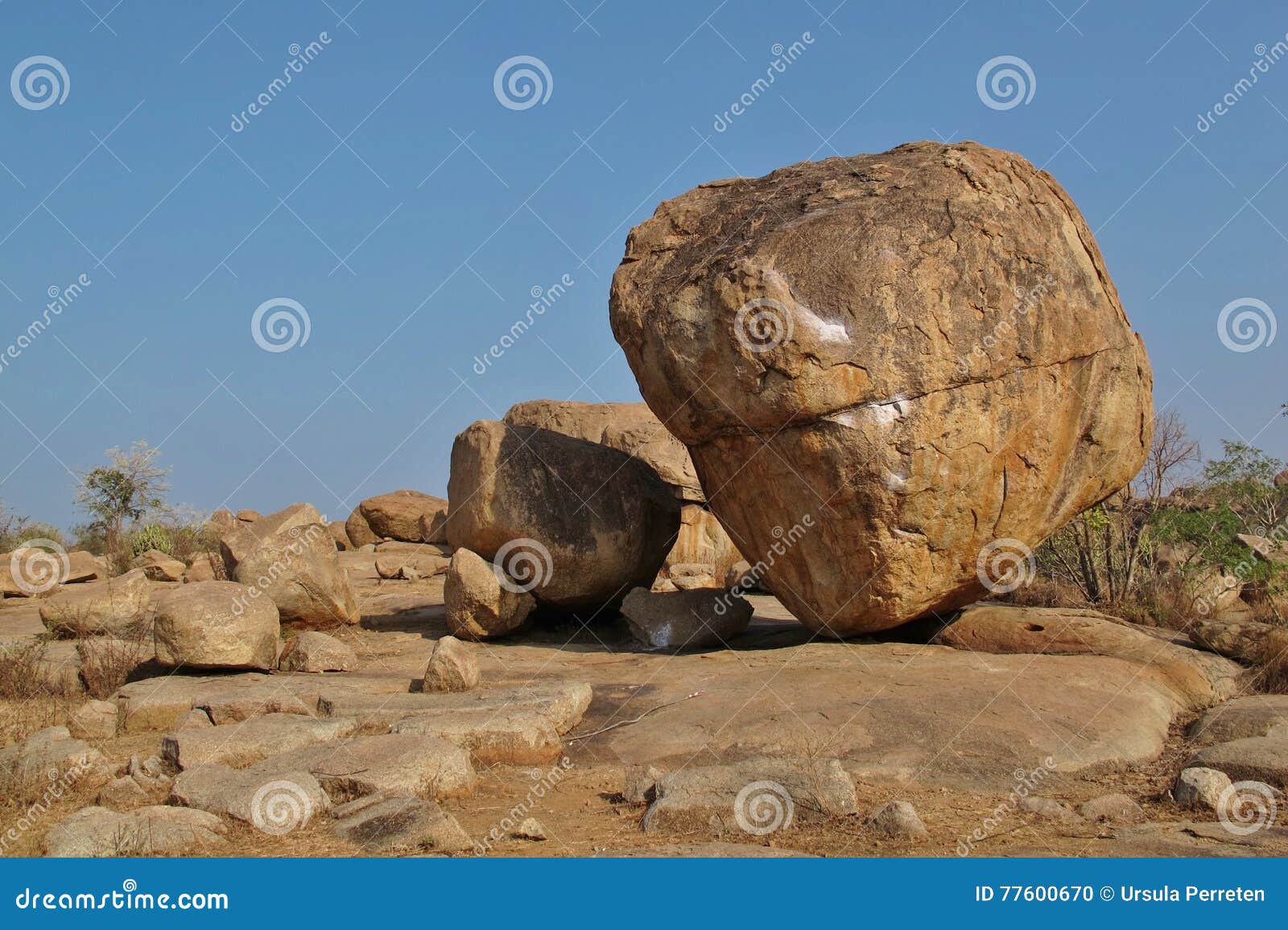 Granite Boulder in Hampi Popular for Bouldering Stock Photo - Image of ...