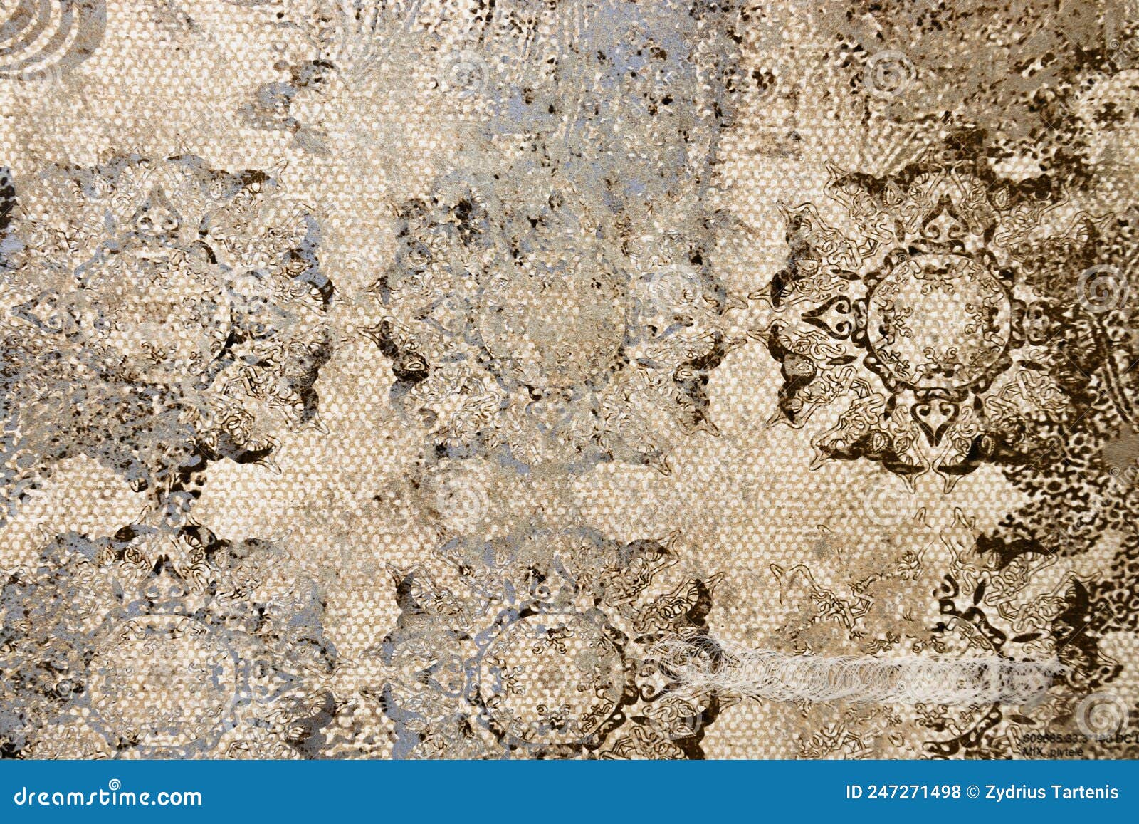 Granite Ceramic Stone Tile with Damask Pattern Vintage Effect Stock ...