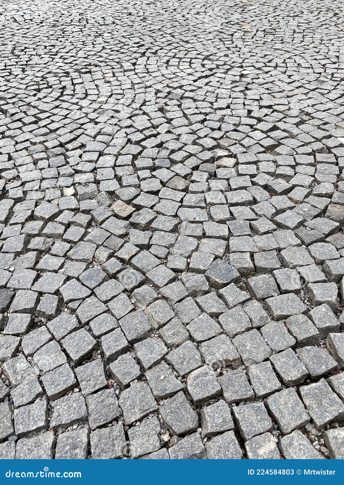 Granite Cobblestone Pavement with Circular Pattern Stock Image - Image ...