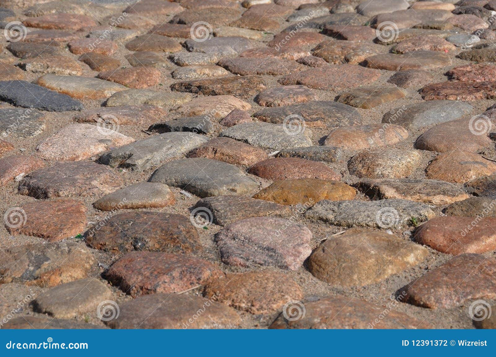 Granite Cobblestone Square stock photo. Image of detail - 12391372