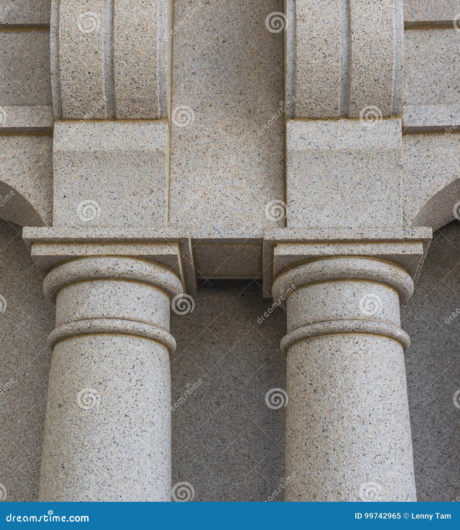 Granite column capital stock image. Image of ionic, light - 99742965