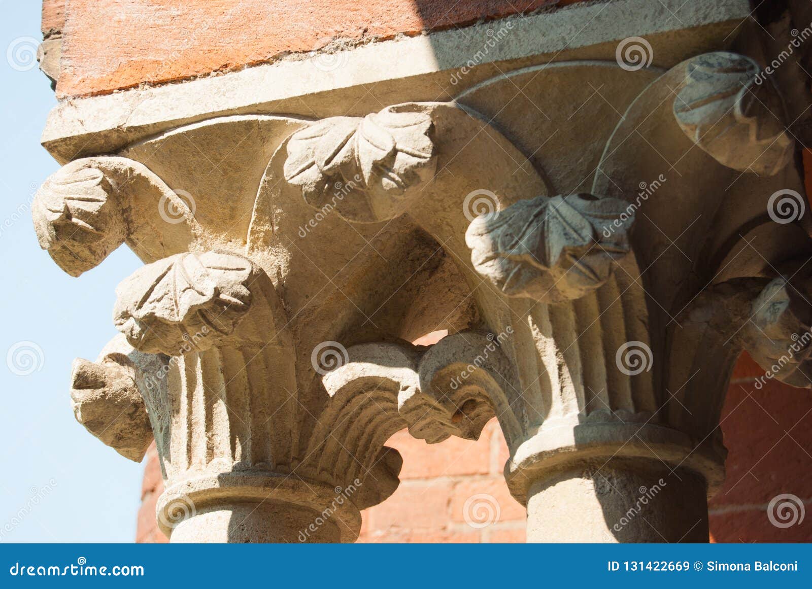 Two Capitals of the Ionic Style Columns Stock Image - Image of milano ...