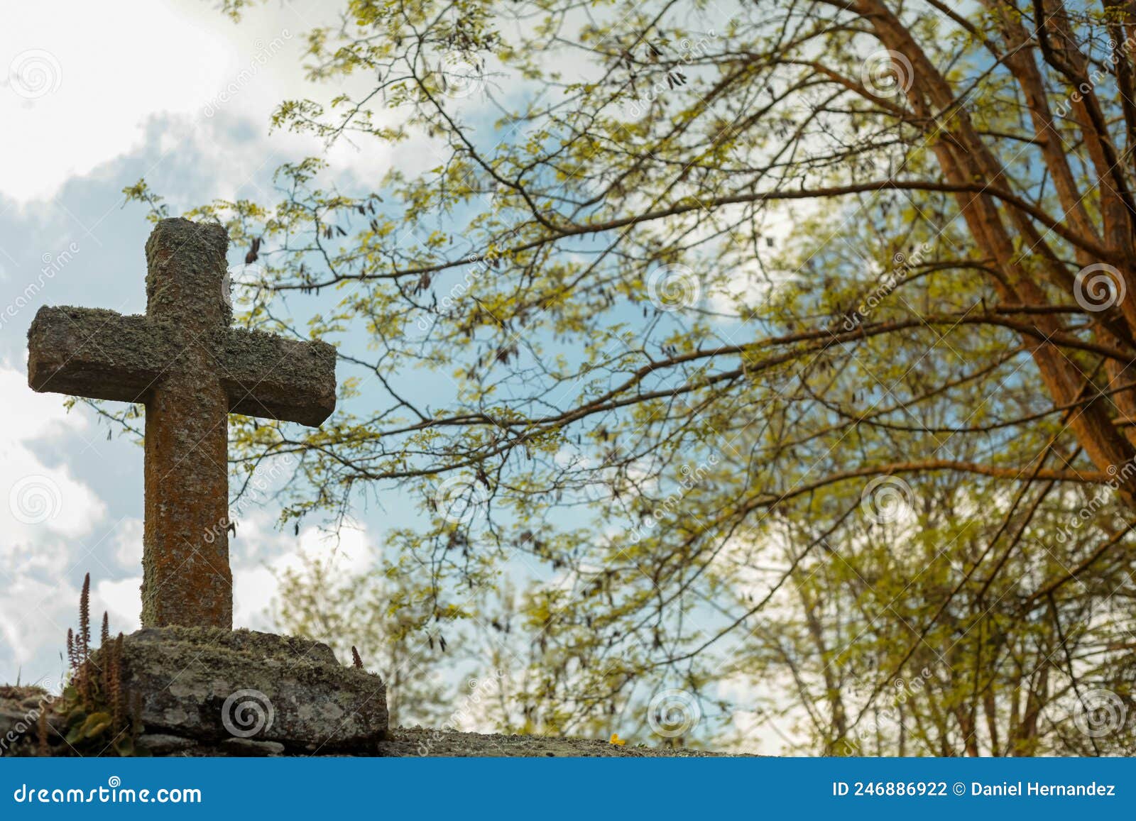 Granite Cross in a Graveyard Stock Photo - Image of easter, grave ...