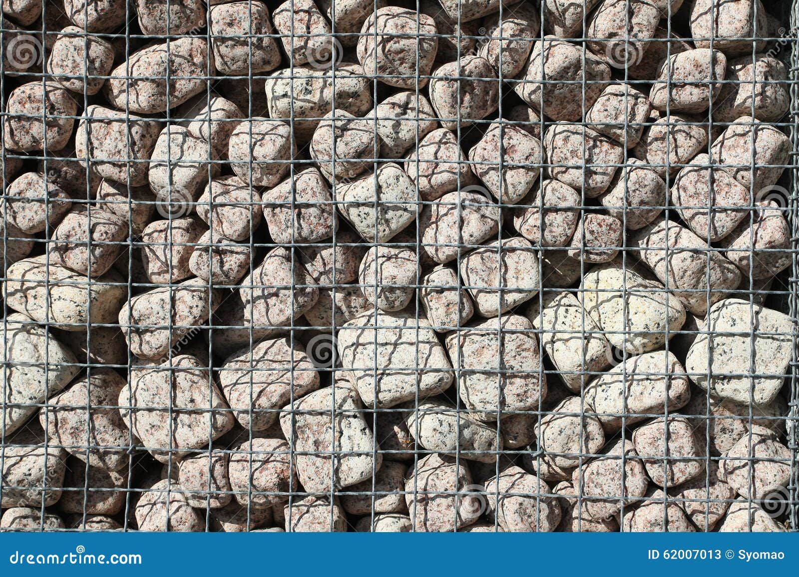 Granite Cubes Made of Natural Stone with a Metal Grid Stock Image ...