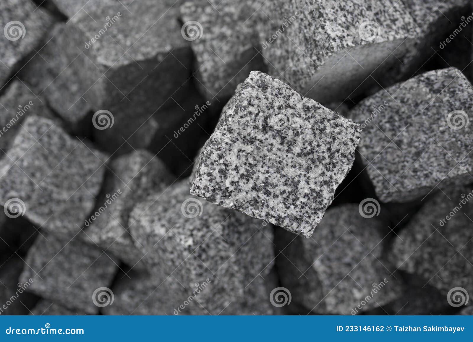 Granite Cubes Texture Background. Close Up View Stock Photo - Image of ...