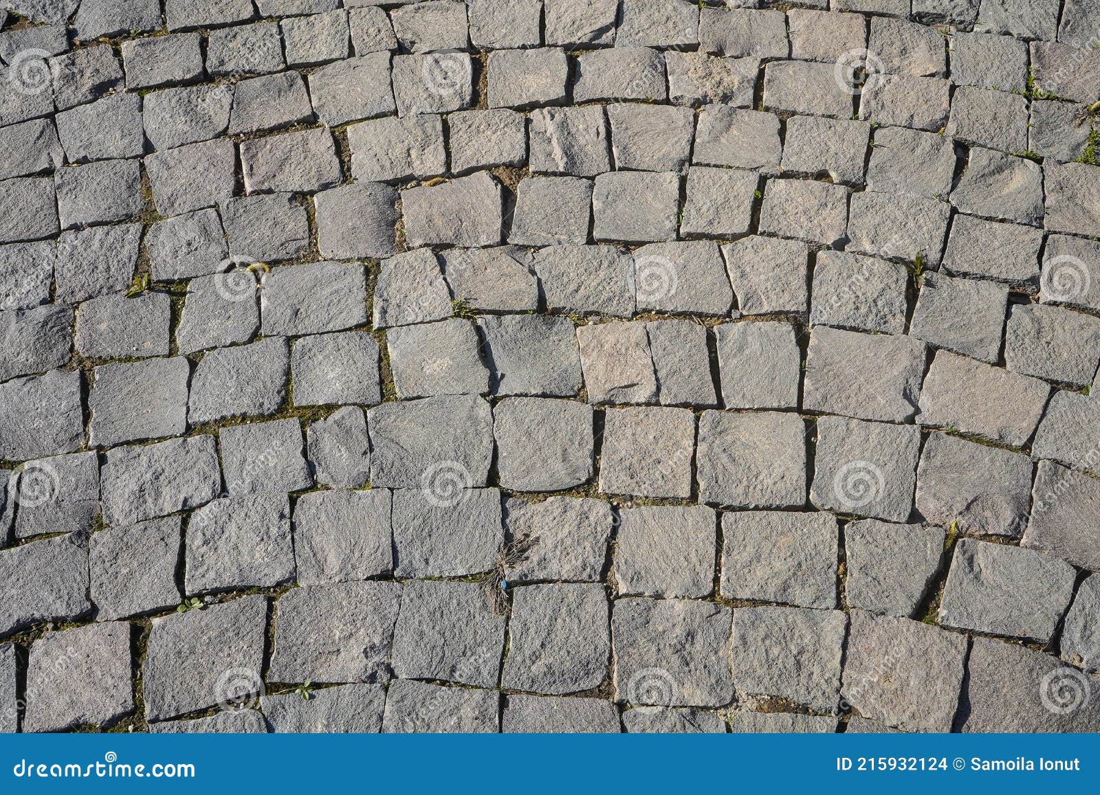 Granite. Cubic Granite Stone. Old Road Paved with Cubic Stone. Stock ...