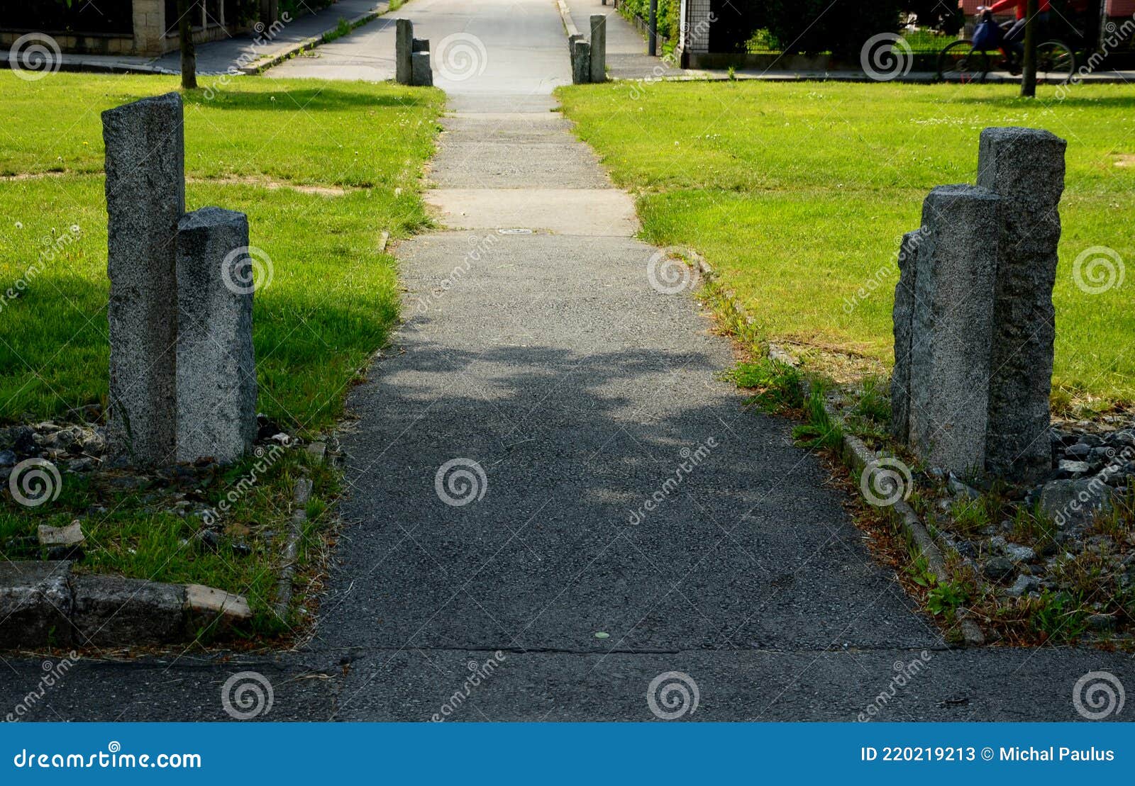 Granite Decorative Column in the Square. Made of Bright Granite Stock ...