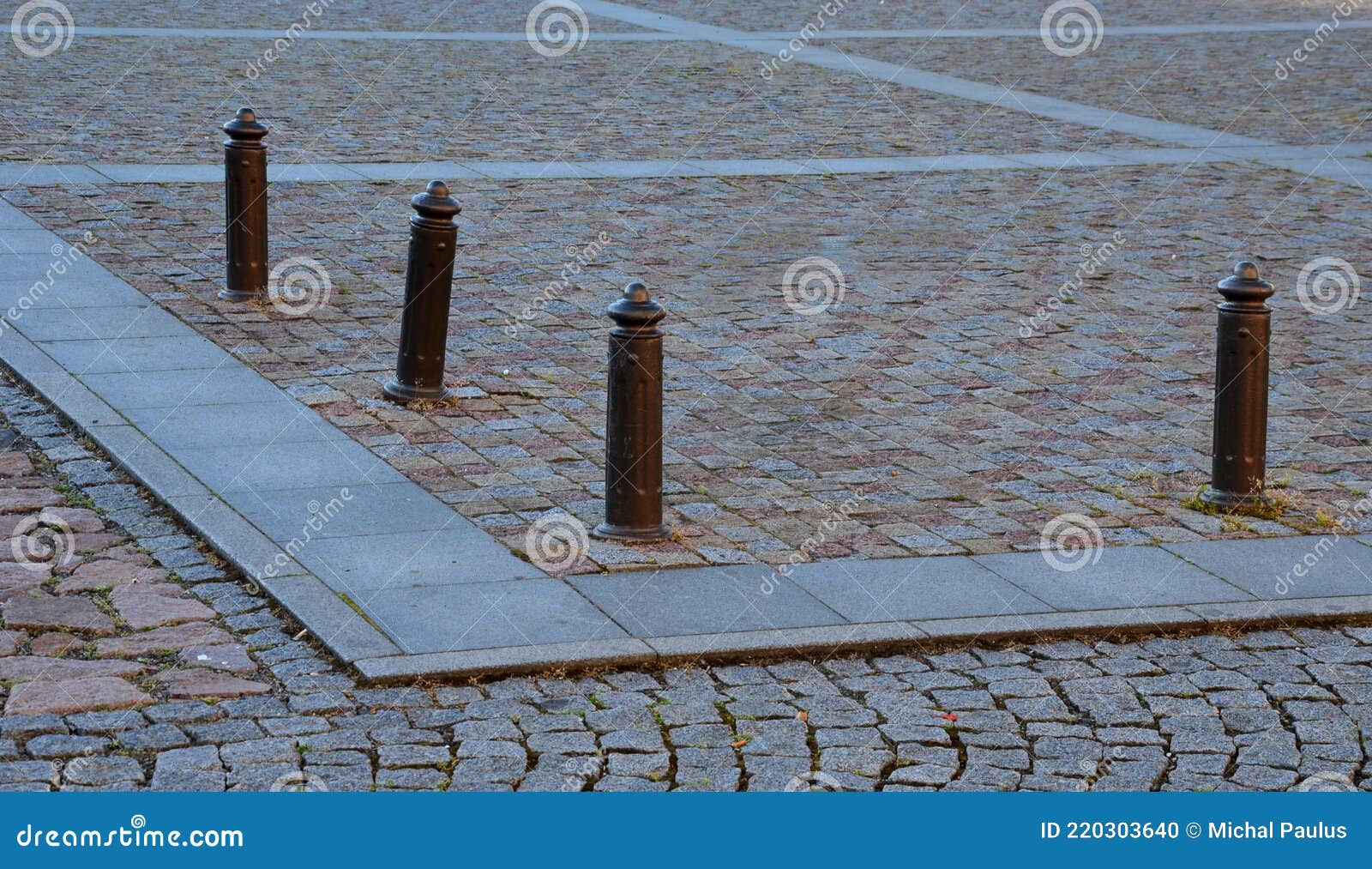 Granite Decorative Column in the Square. Made of Bright Granite Stock ...