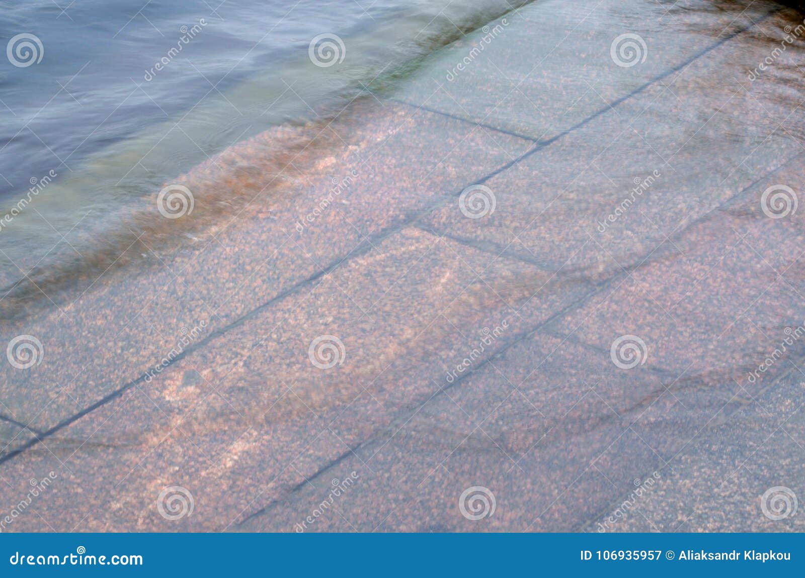 The Granite Embankment of the River. Stock Image - Image of granite ...