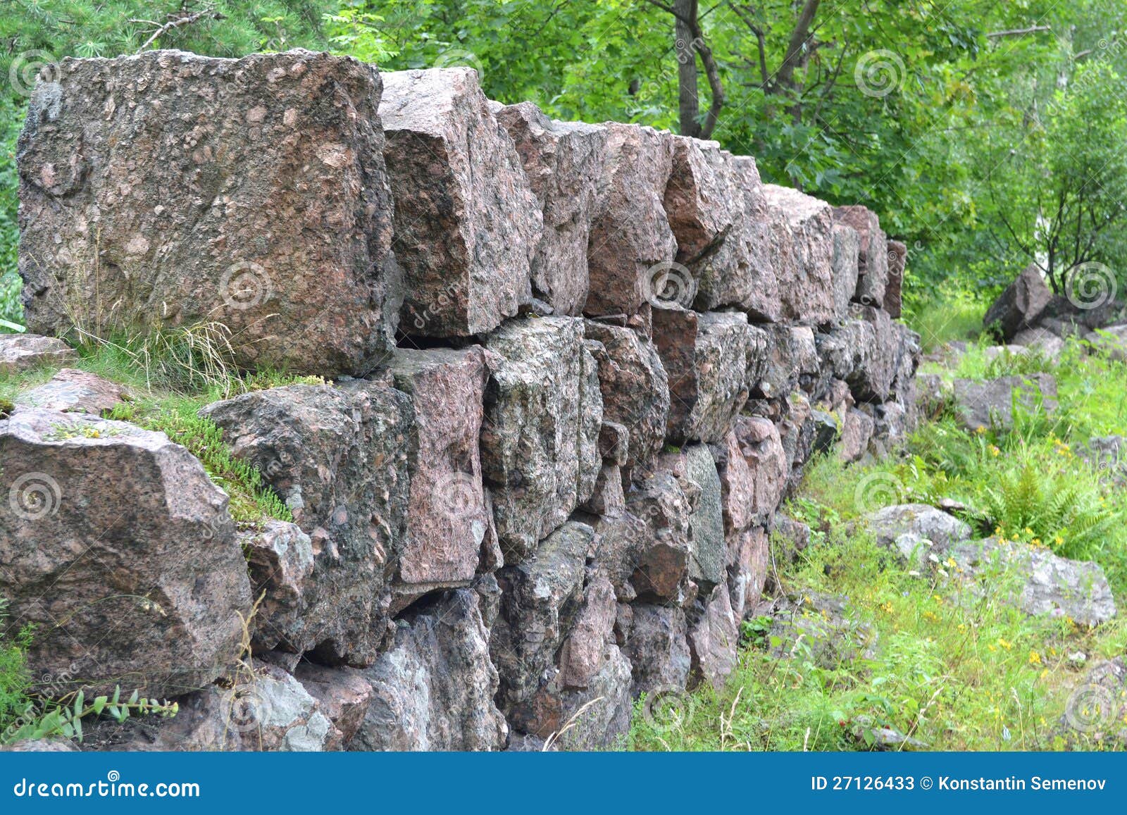 The granite fence stock image. Image of protective, rock - 27126433