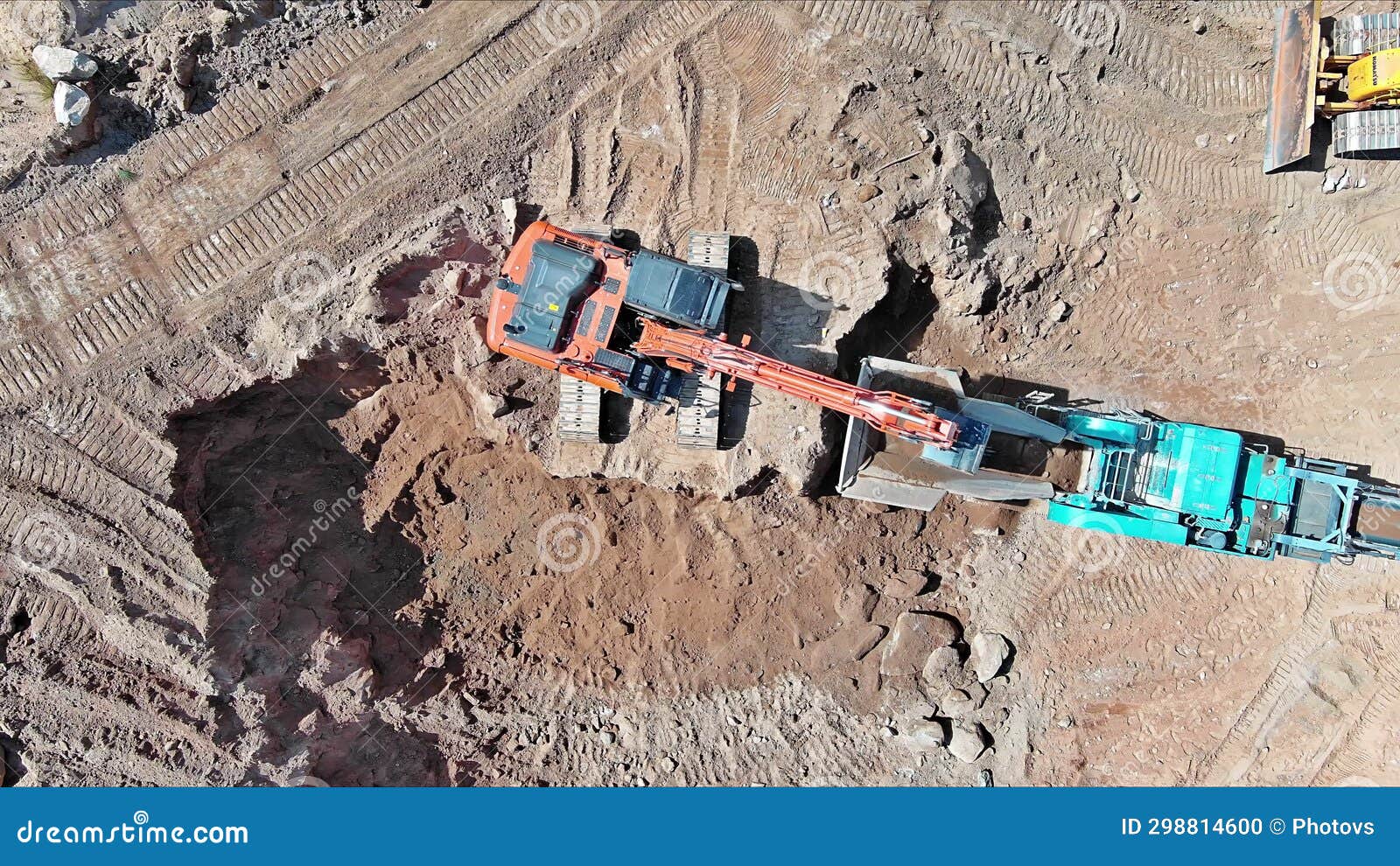 Granite Grinding Machine Using Gravel Quarrying Equipment Stock Footage ...