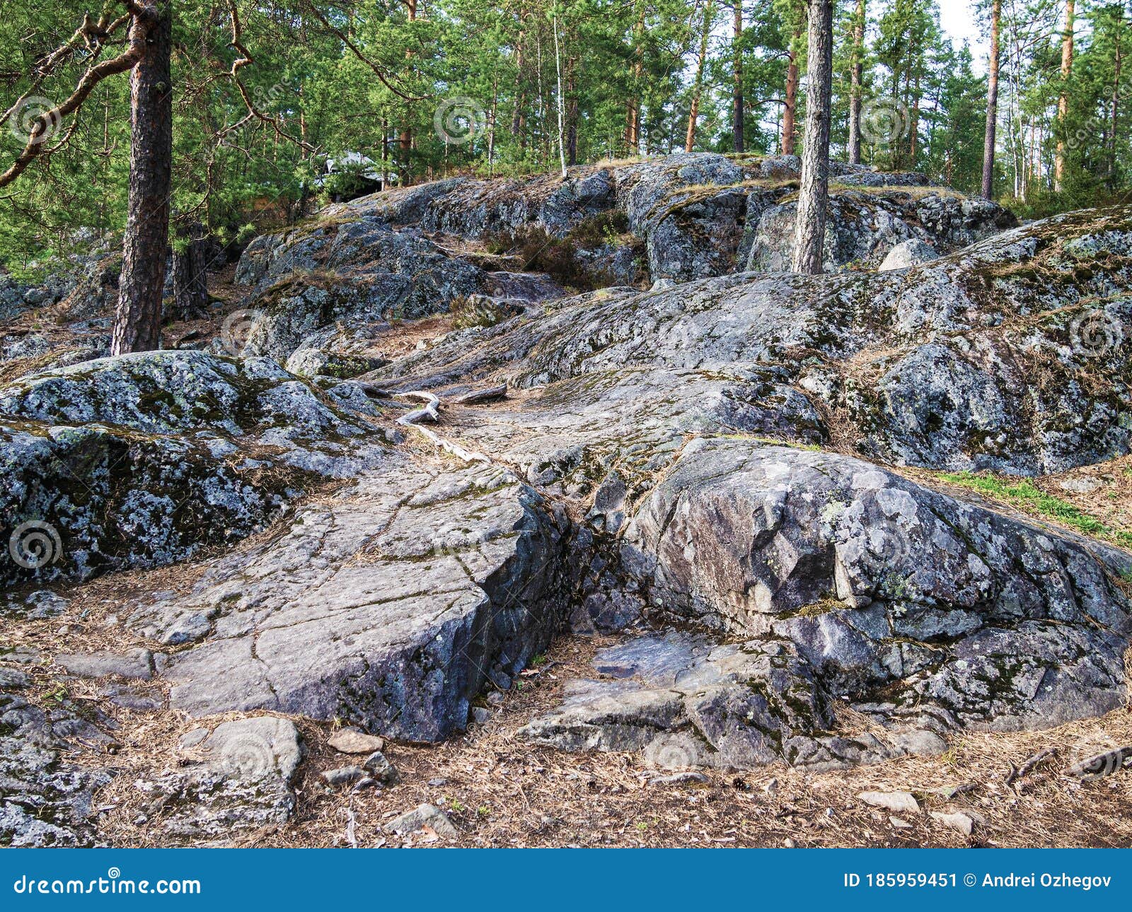 Granite Ledges of the Baltic Shield. Granite Outcrops Stock Image ...