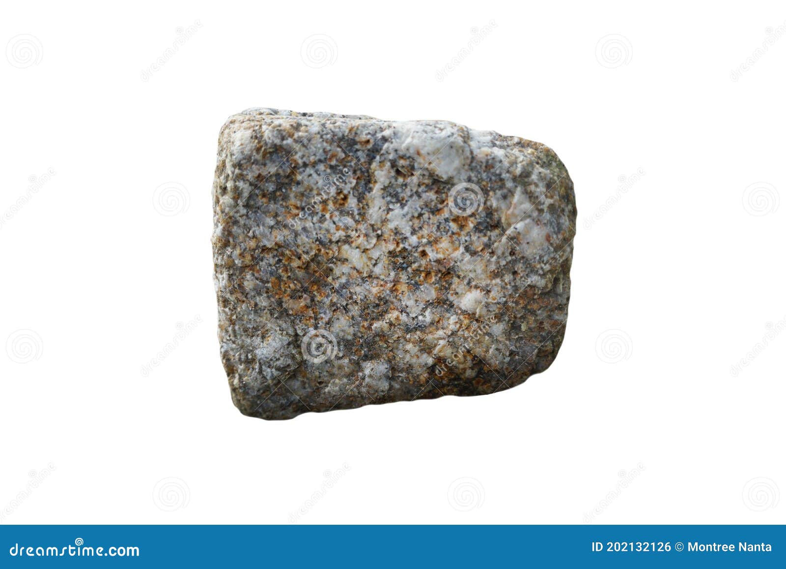 Sample of Granite Rock Stone Isolated on a White Background. Stock ...