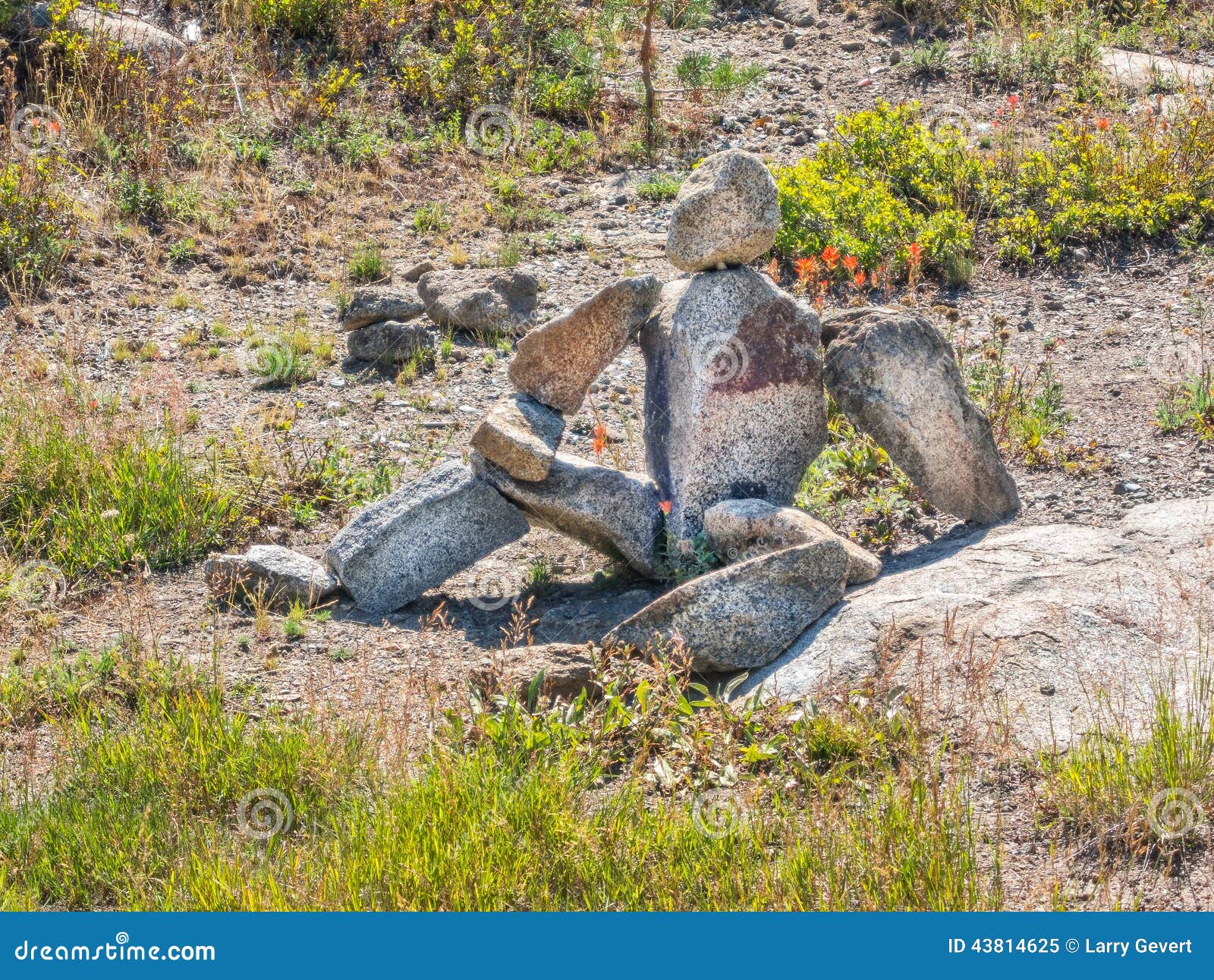 Granite man stock image. Image of curiosity, stone, depiction - 43814625