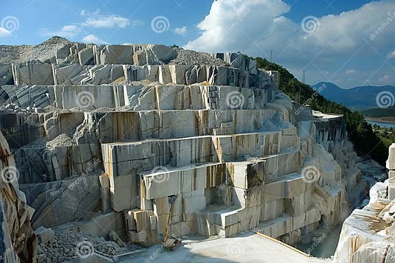 Granite mining in a quarry stock photo. Image of extraction - 309893598