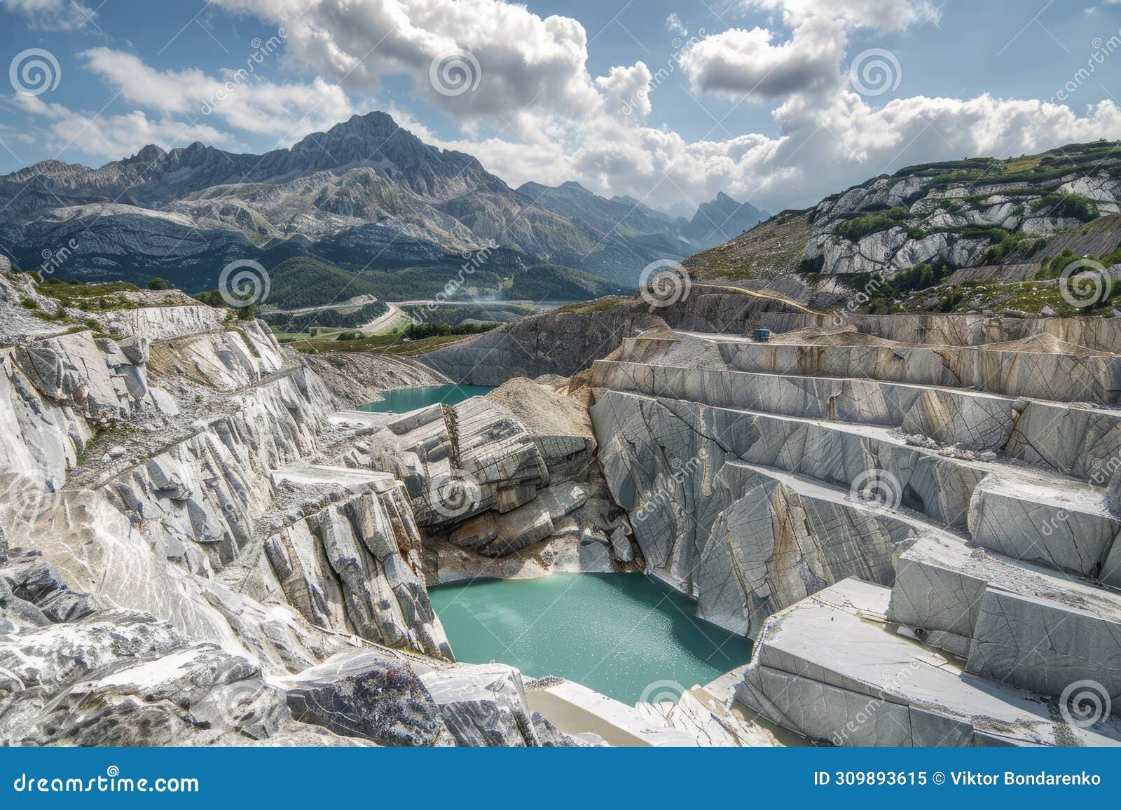 Granite mining in a quarry stock image. Image of equipment - 309893615
