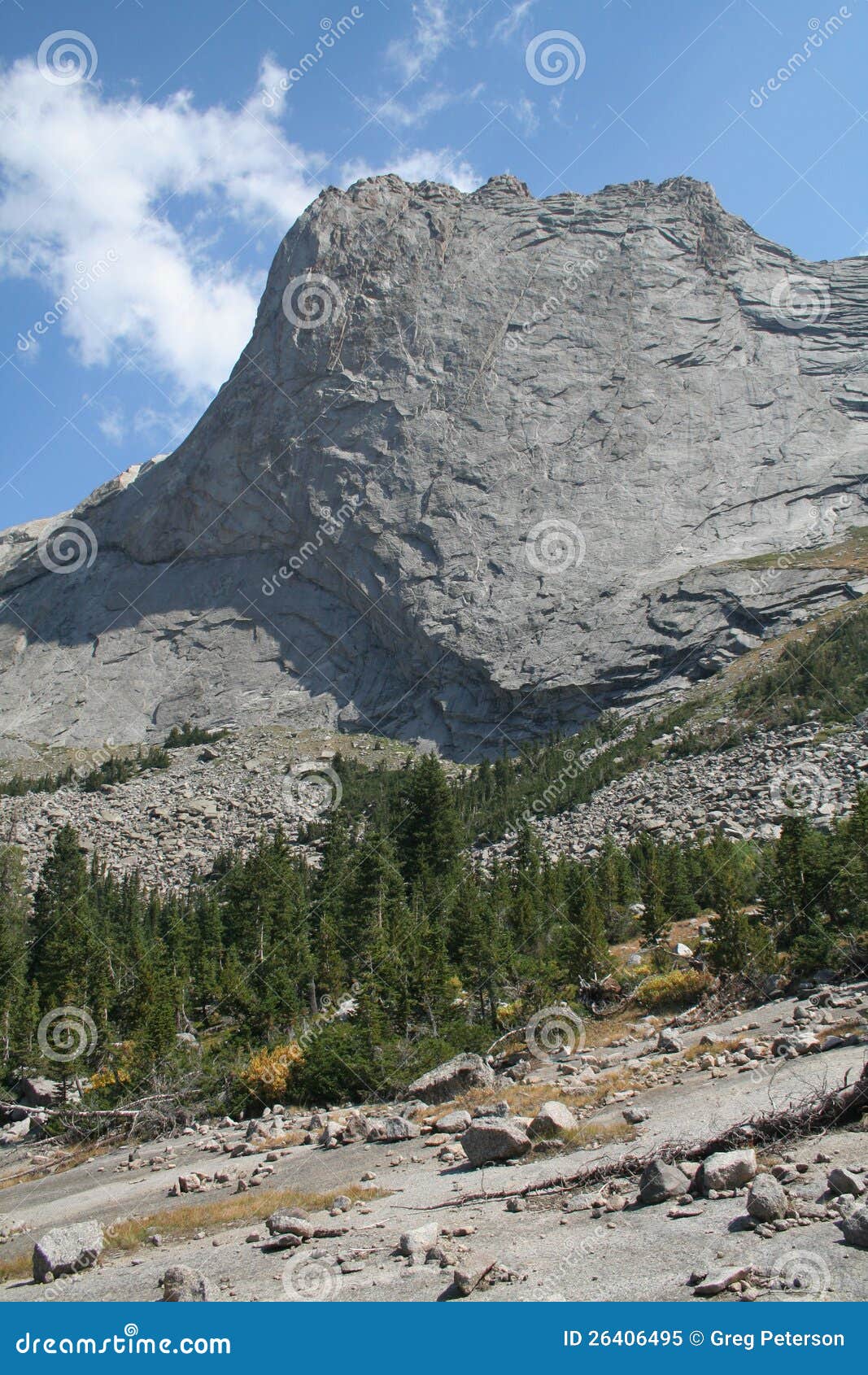 Granite Mountain in Wyoming Stock Image - Image of wilderness, peak ...