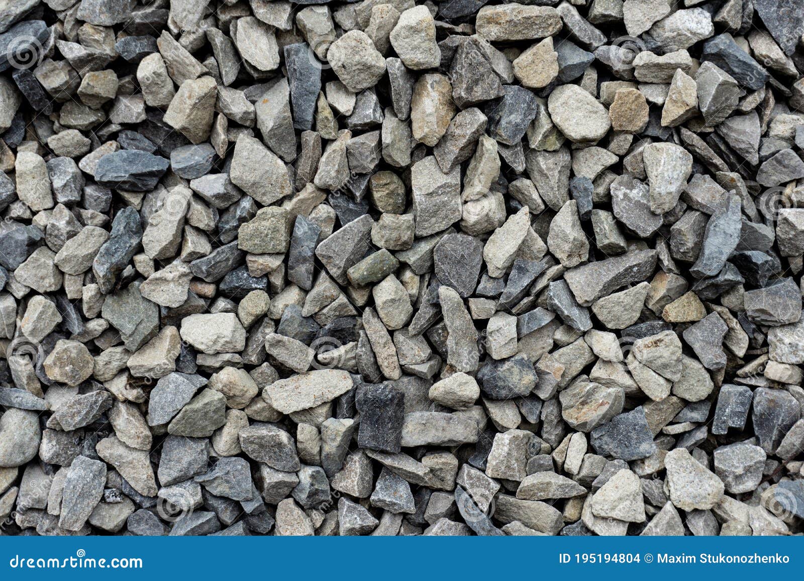 Background of Small Fragments of Gray Granite. Stone Texture Stock ...