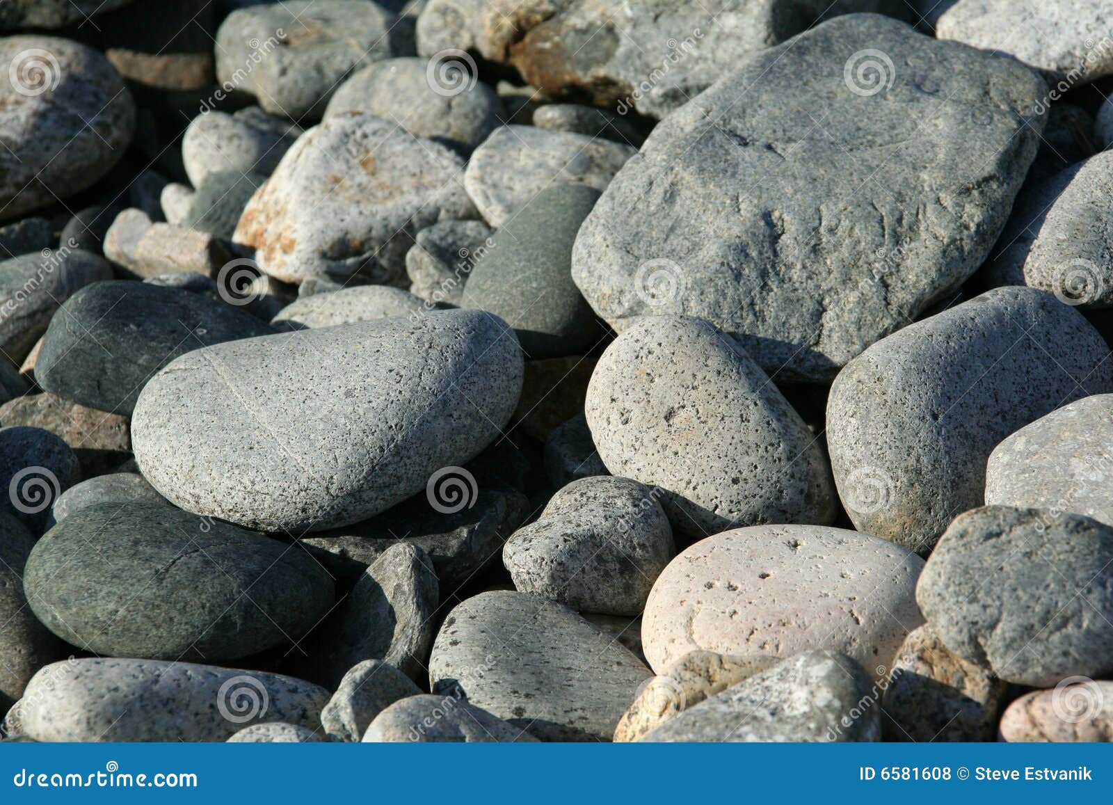 Granite Pebbles, Rounded by the Ocean Stock Photo - Image of grey ...