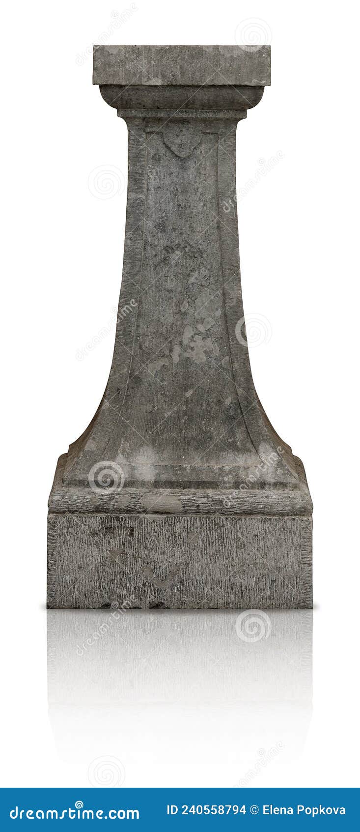 Granite Pedestal on a White Background. Design Element with Clipping ...