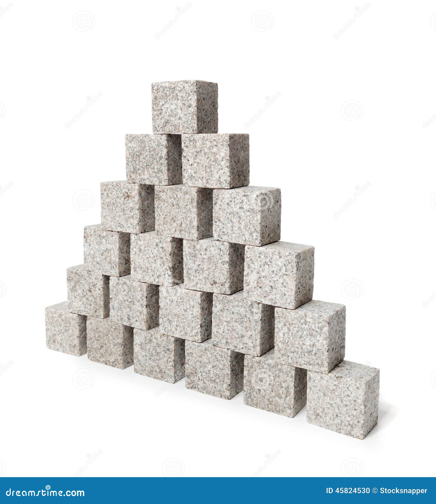 Granite Pyramid stock photo. Image of cubes, completion - 45824530