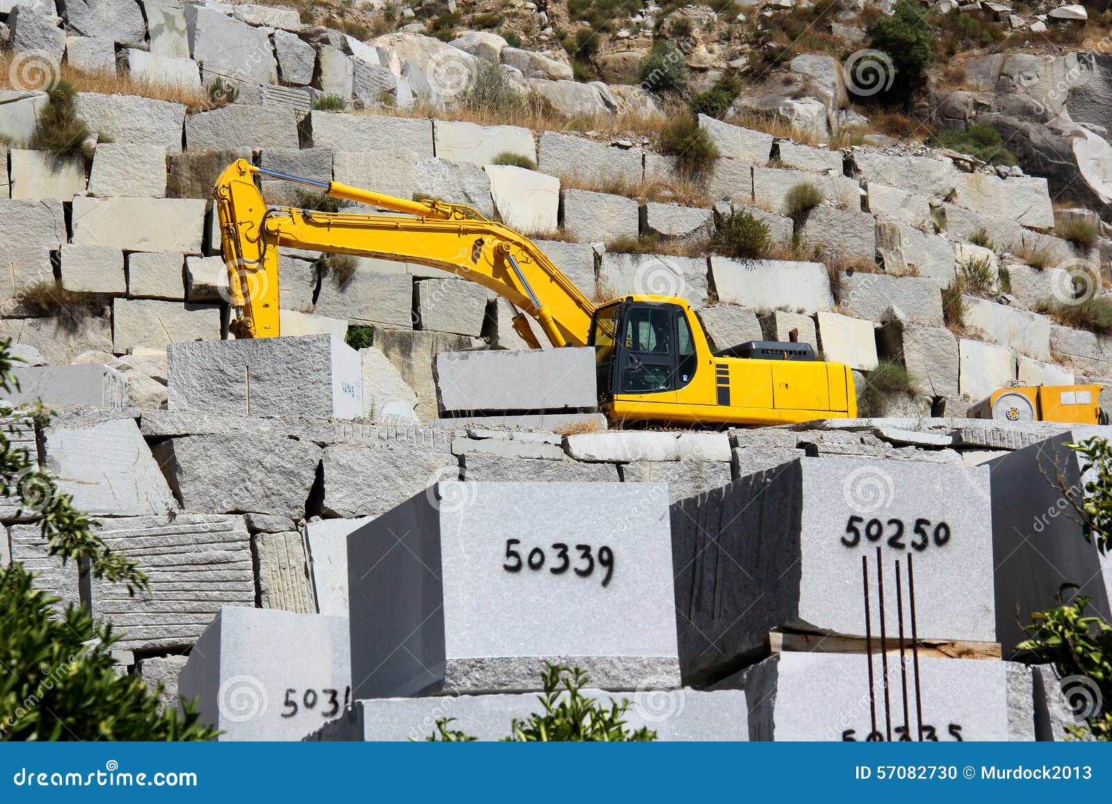 Granite quarry stock photo. Image of quarry, work, mineral - 57082730