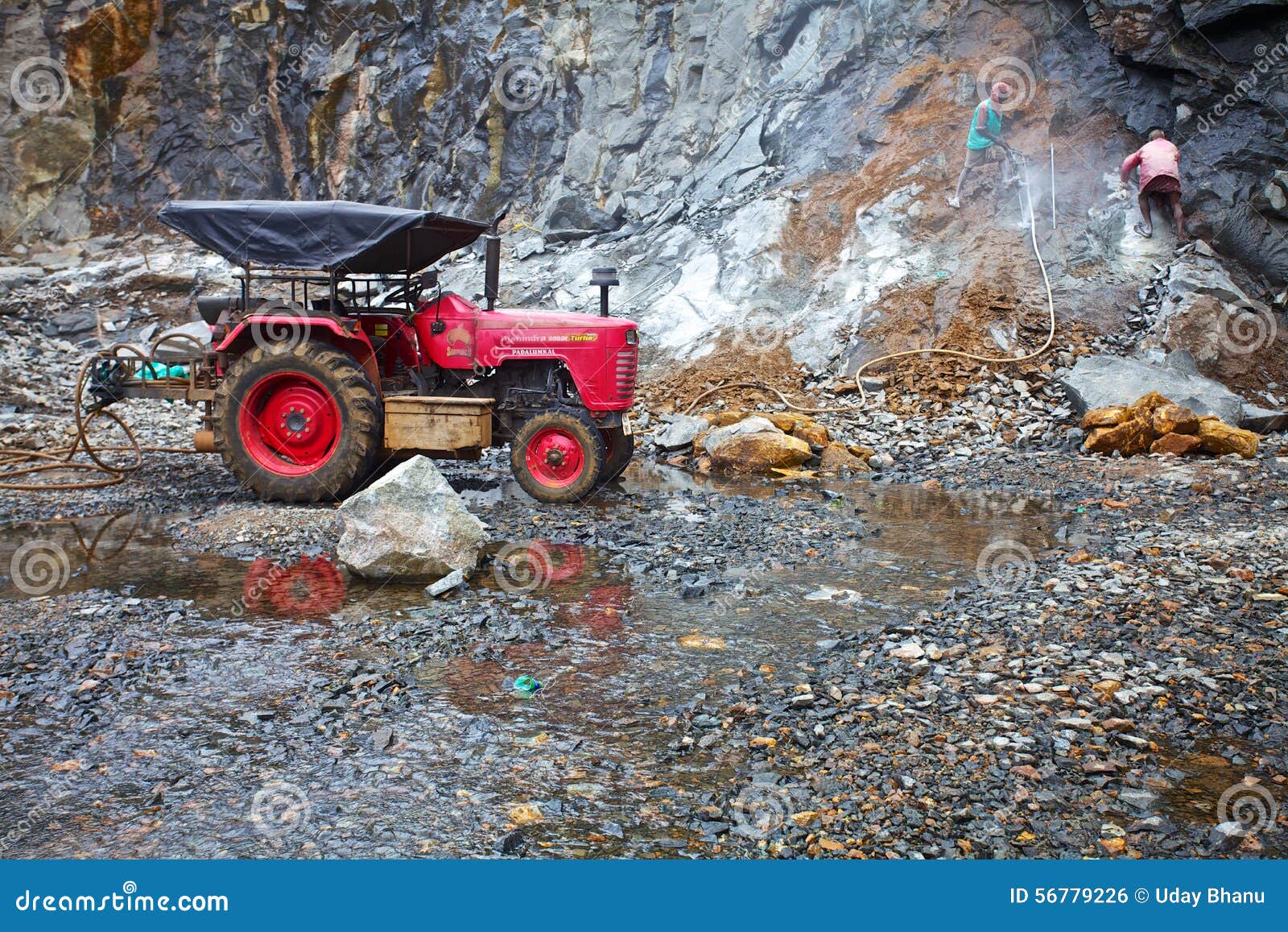 Granite Quarry. Kerala, India Editorial Photo - Image of power, steel ...