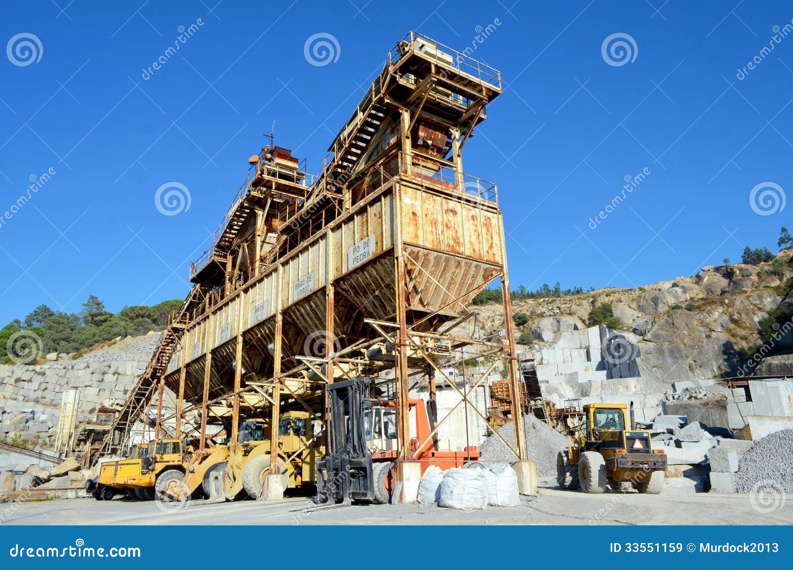Granite quarry stock image. Image of blade, earth, heavy - 33551159