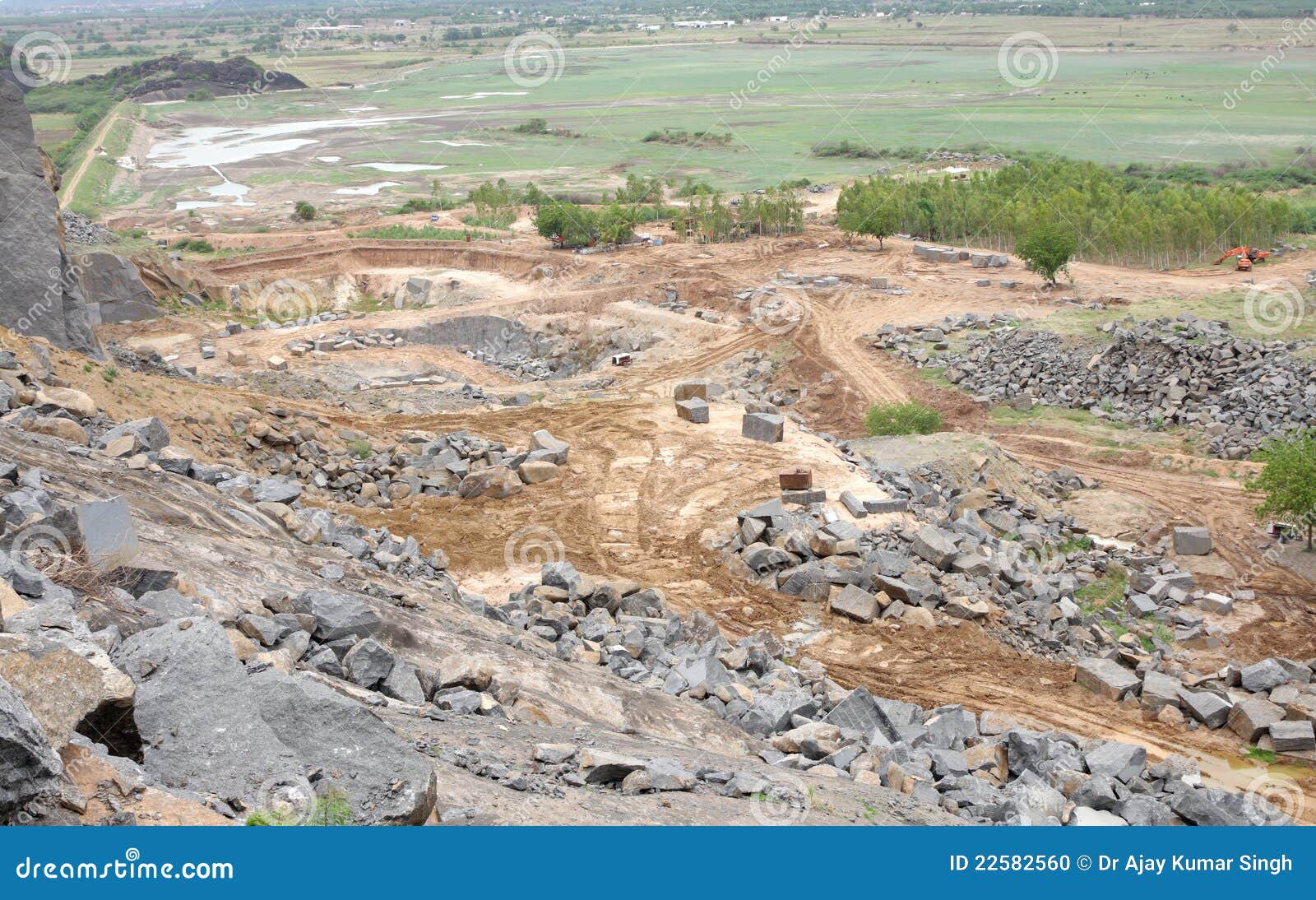 A Granite Quarry from the Top Stock Photo - Image of stone, quarry ...