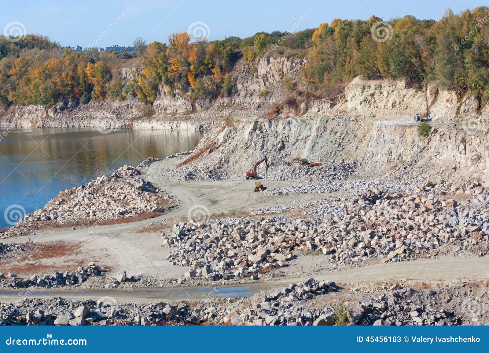 Granite quarry stock image. Image of quarry, machine - 45456103