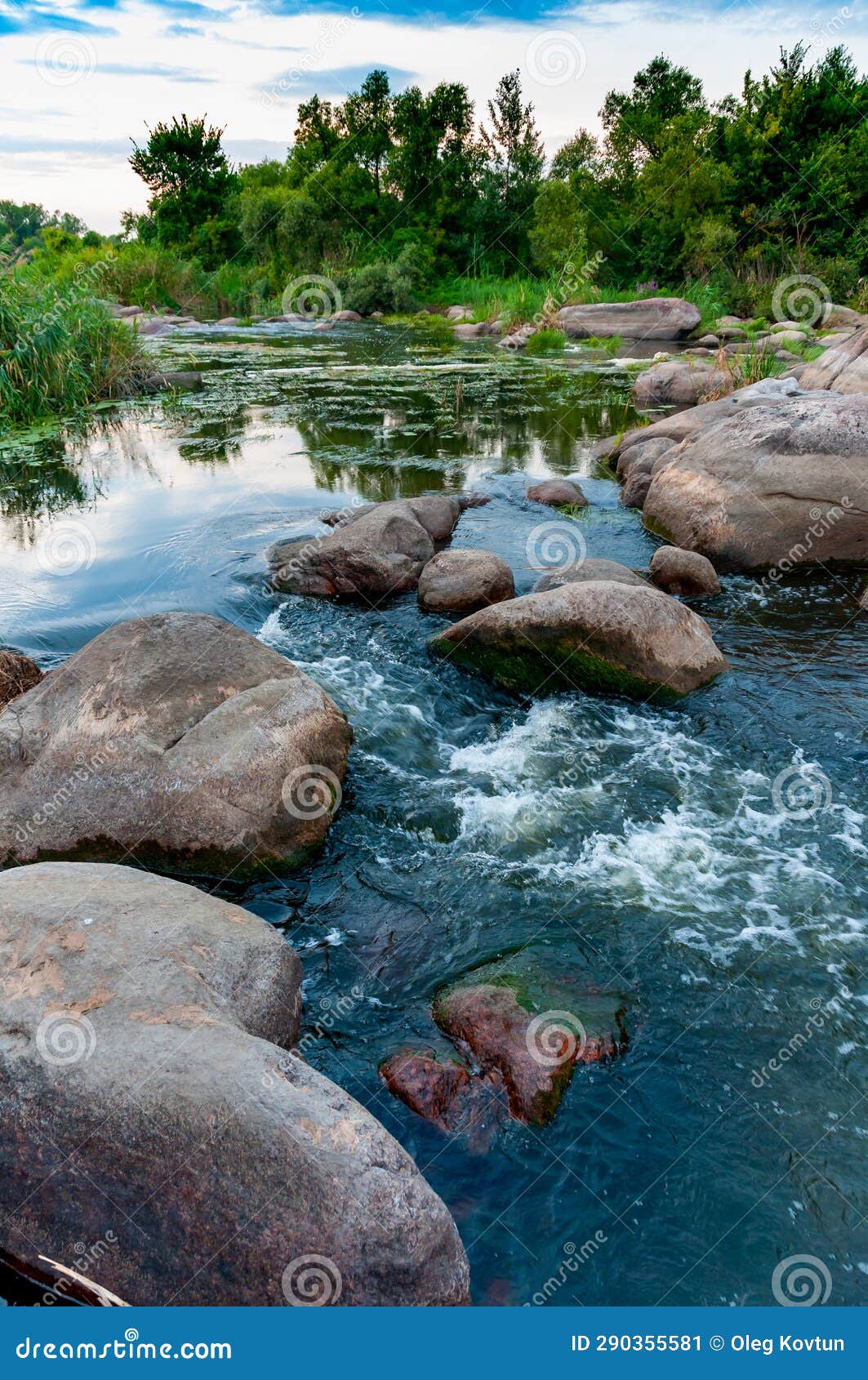 Granite Rapids and Rapids with Rapidly Flowing Water on the South Bug River Stock Image - Image ...
