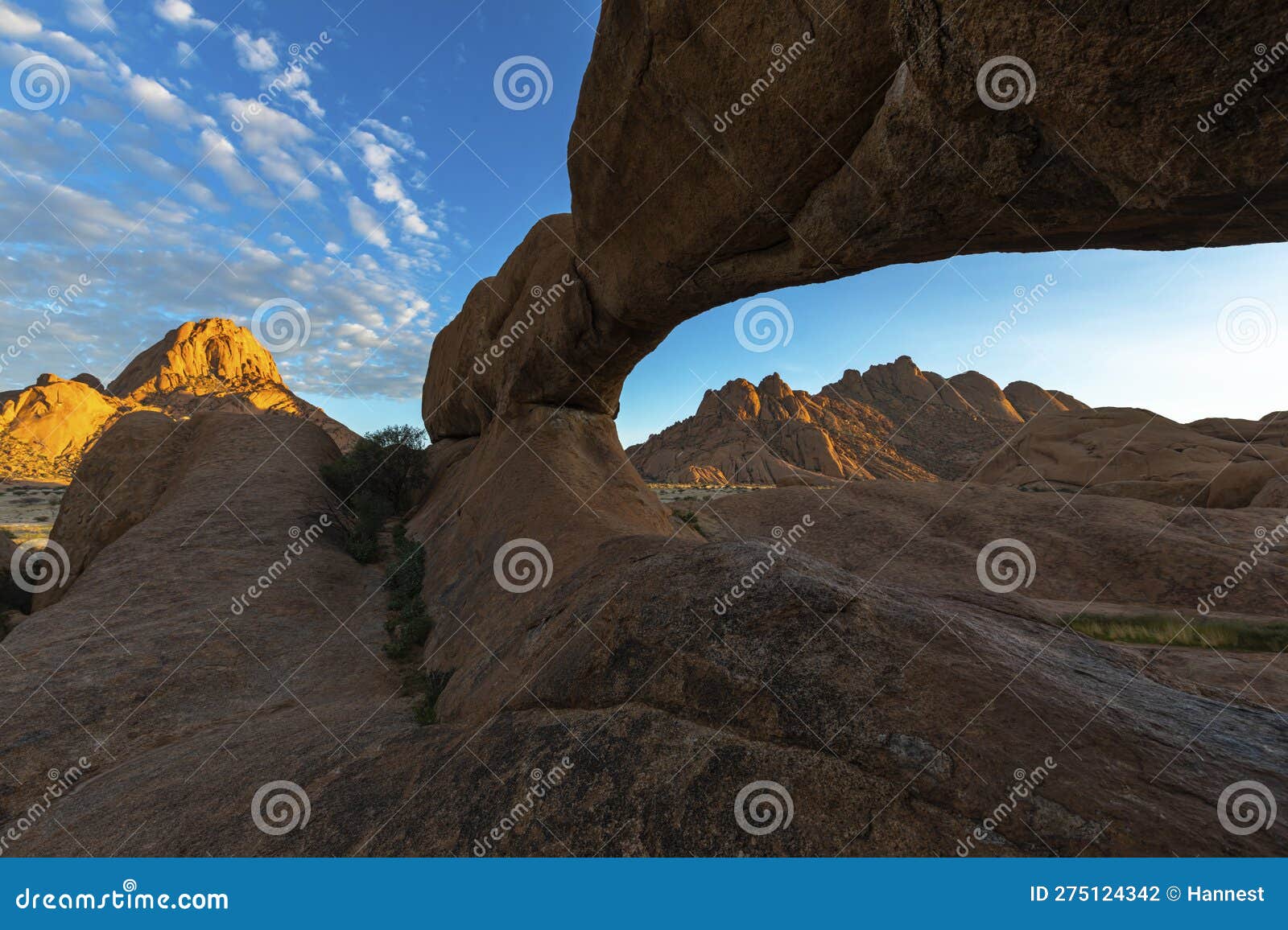 Granite Rock Arch at Spitzkoppe Stock Photo - Image of thorn, arch ...