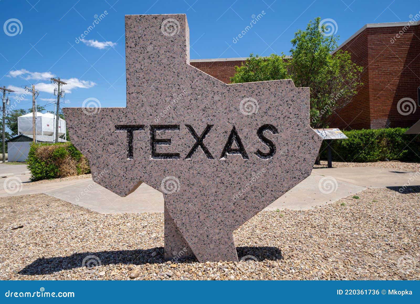 Granite Rock Monument Shaped Like the State of Texas Editorial Photo ...