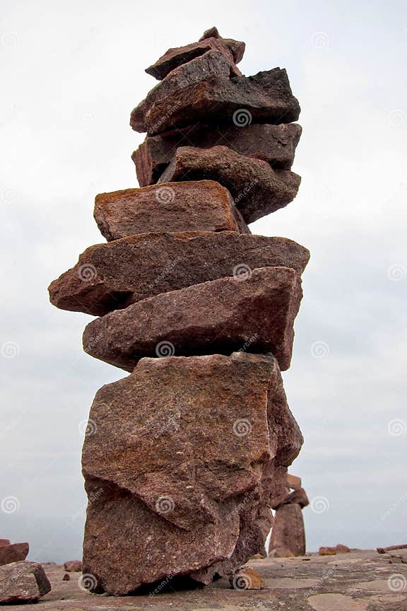 Granite Rock Stone Stack Formation Stock Photo - Image of formation ...