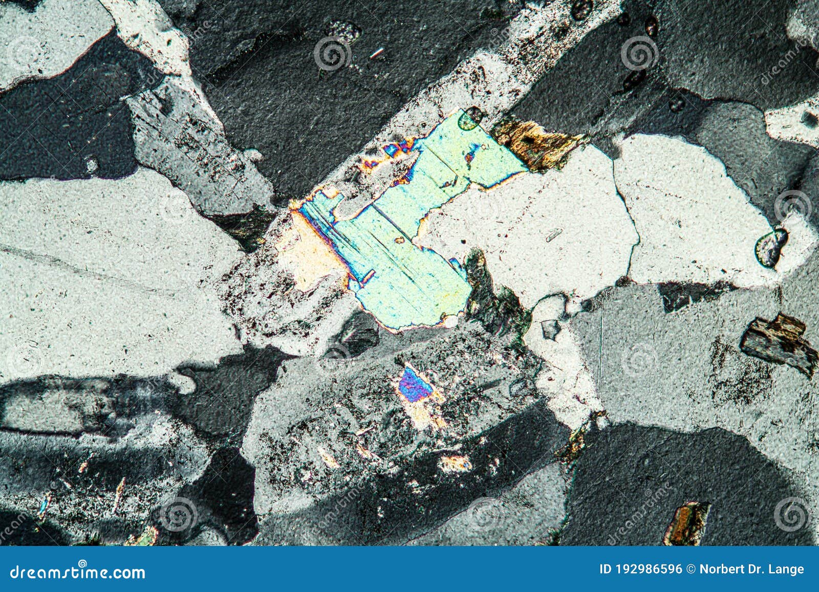 Granite Rock Under the Microscope Stock Photo - Image of colored, mica ...