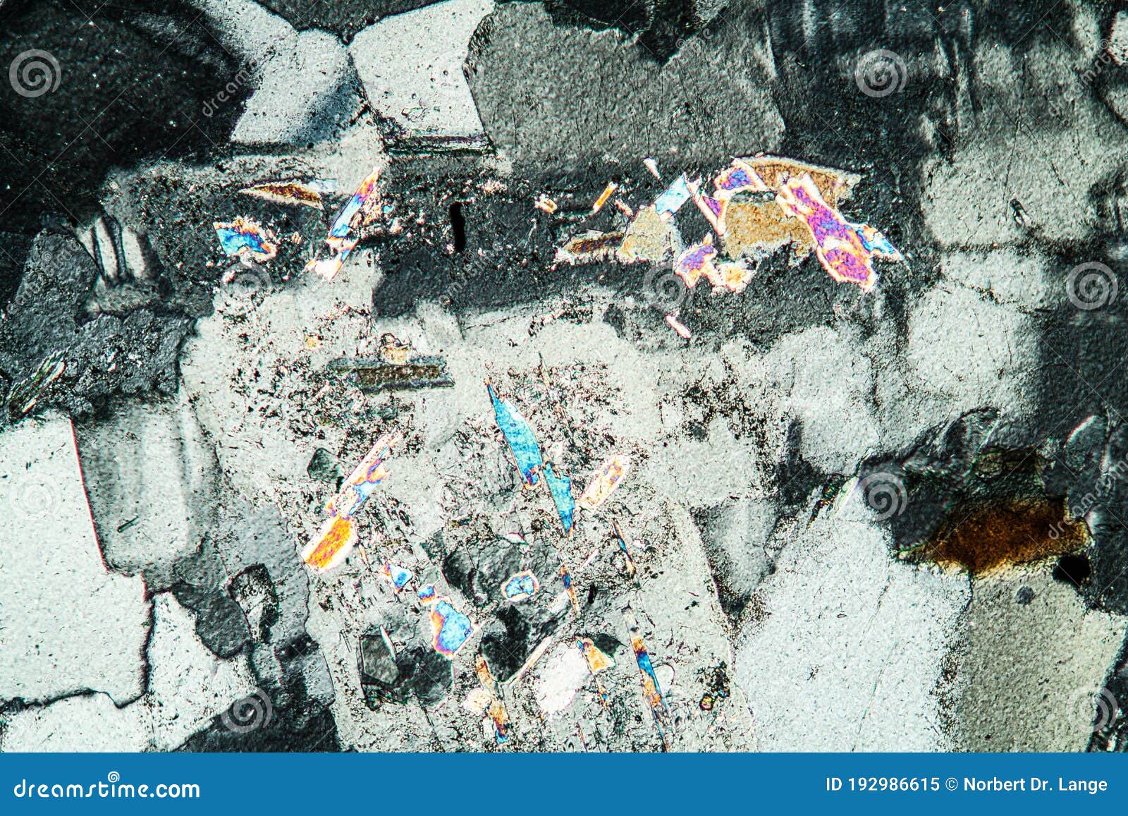 Granite Rock Under the Microscope Stock Image - Image of feldspar ...
