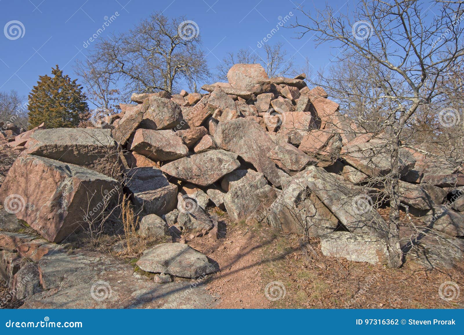 Granite Rocks from Granite Mining Stock Photo - Image of mining ...