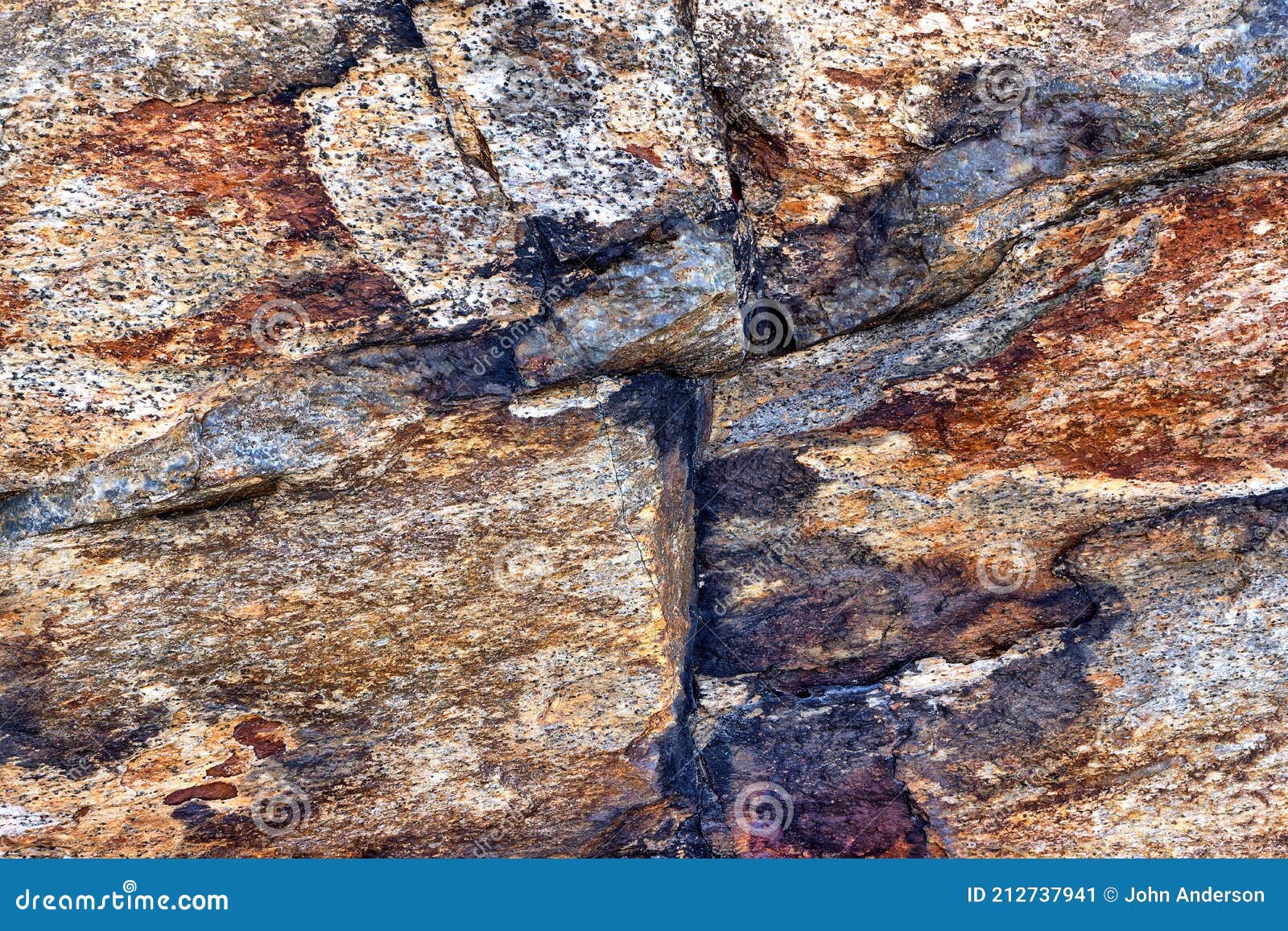 Granite Rocks on Maine Coast Stock Image - Image of craqcks, maine ...